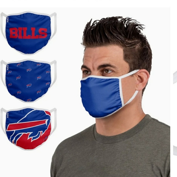 NFL | Accessories | Buffalo Bills Face Mask Set 3 | Poshmark